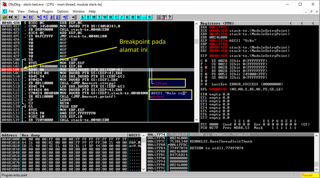 Membangun Eksploitasi Windows Bagian 3: Stack-based Overflow » modpr0be ...