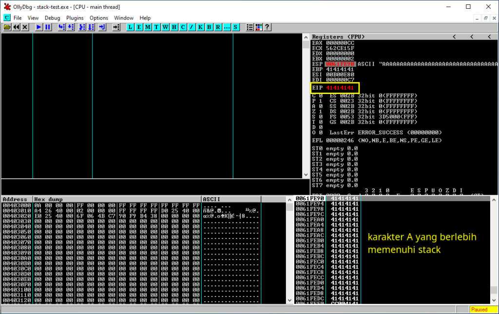 Membangun Eksploitasi Windows Bagian 3: Stack-based Overflow » modpr0be ...
