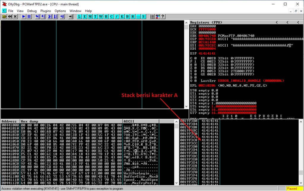 Membangun Eksploitasi Windows Bagian 3: Stack-based Overflow » modpr0be ...